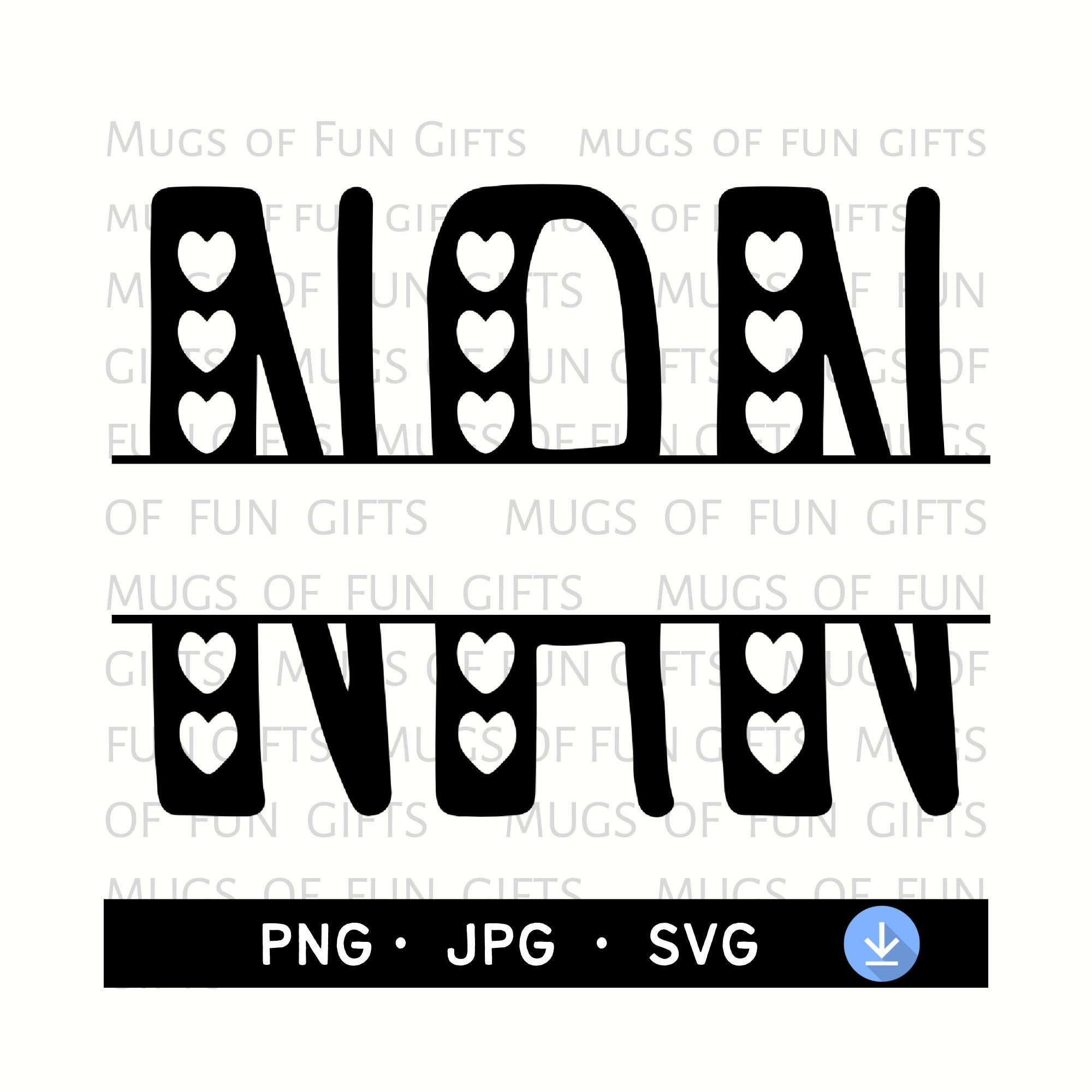 Nan Split Frame Monogram PNG Digital Download | Etsy