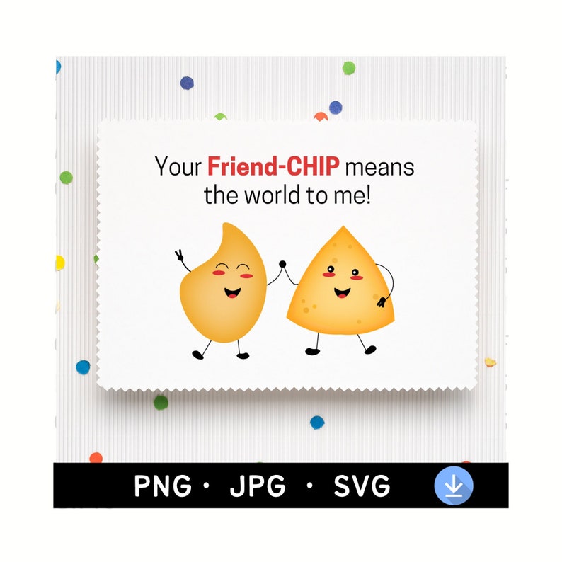 Printable Valentine's Cards for Kids Friend Chip - Etsy