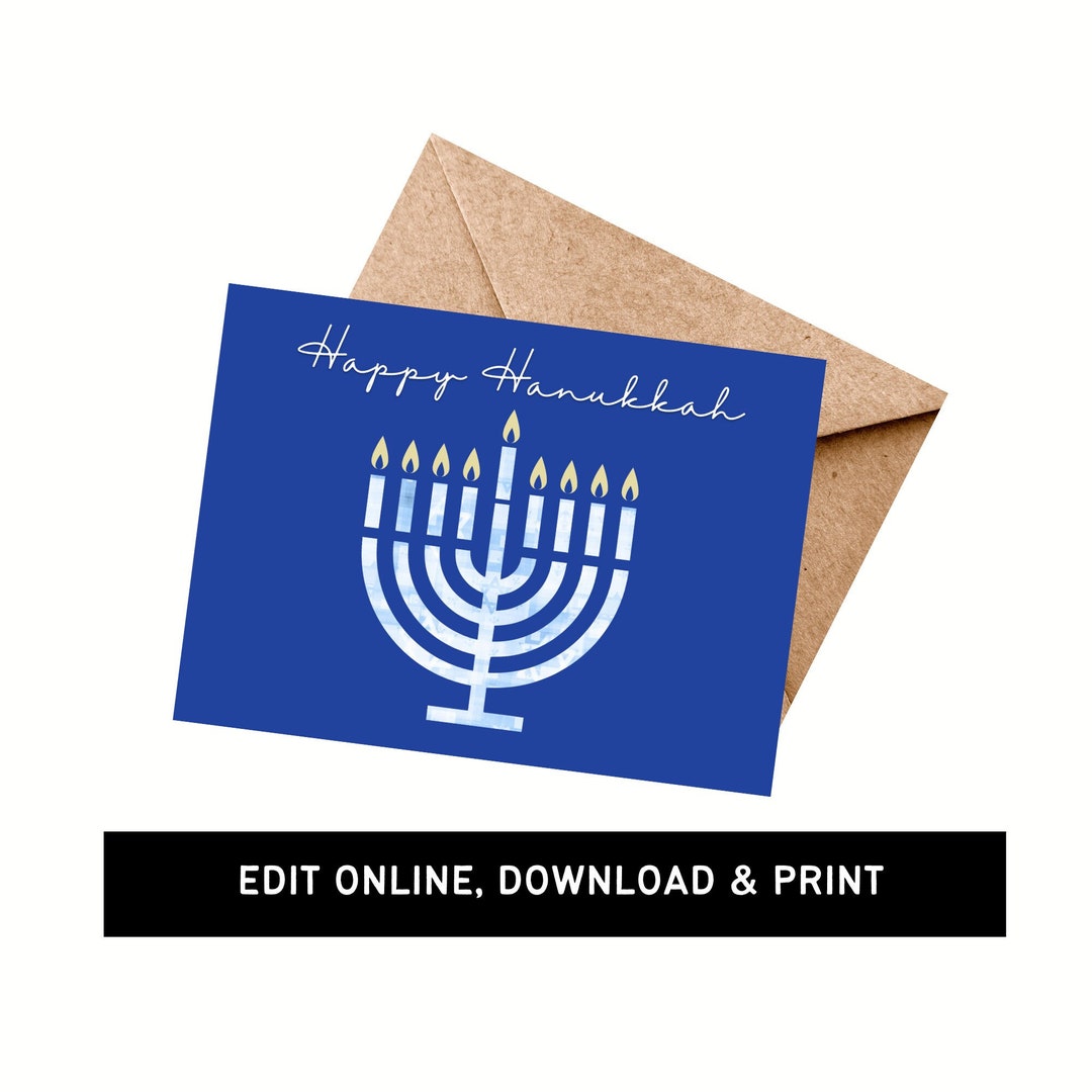 Hanukkah Card | Printable Cards | Digital Download - Etsy