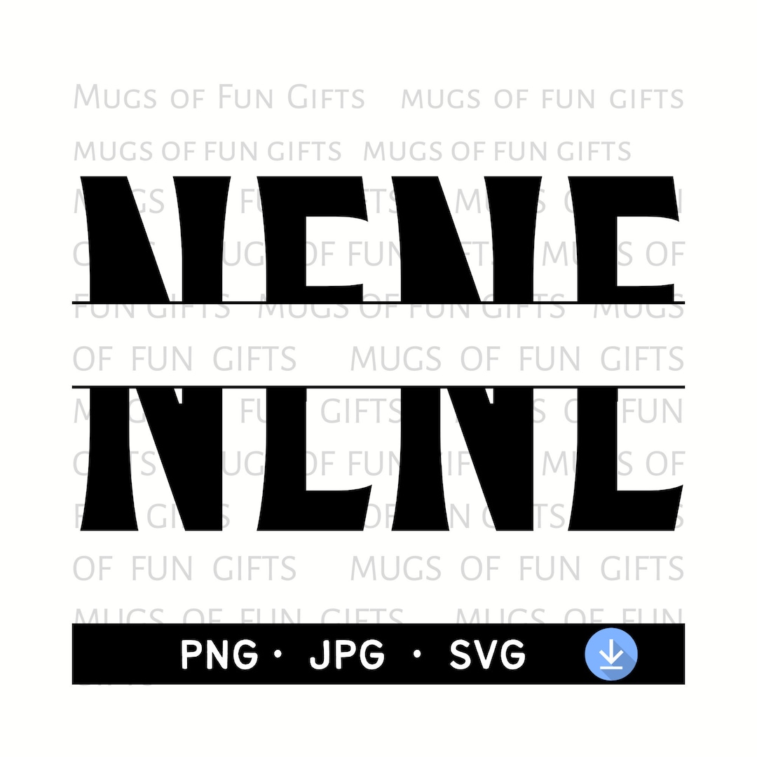 Nene PNG | Split Frame Monogram | Digital Download - Etsy