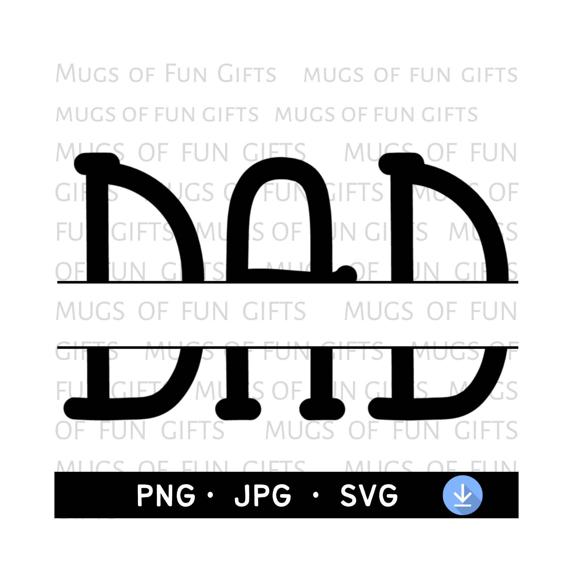 Dad Split SVG Dad Split Frame Monogram Digital Download | Etsy