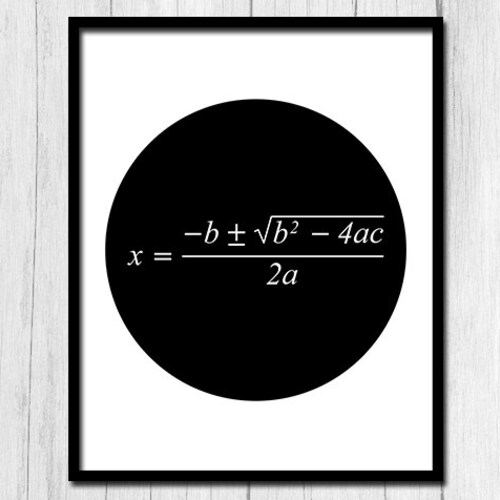 Quadratic Formula Poster Digital Download Math Poster Math - Etsy