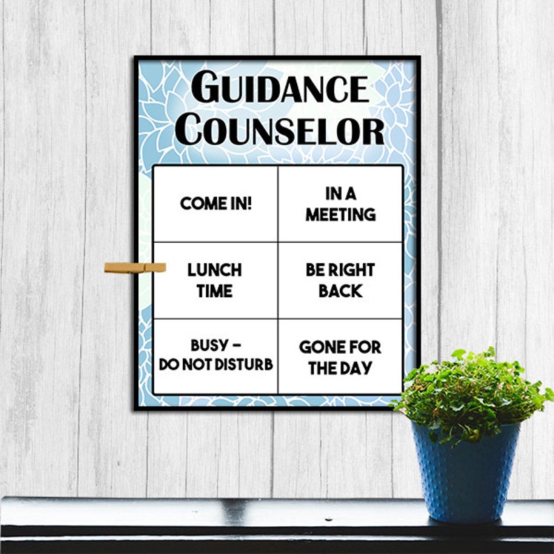 Guidance Counselor Door Sign Digital Download Gift for Guidance ...