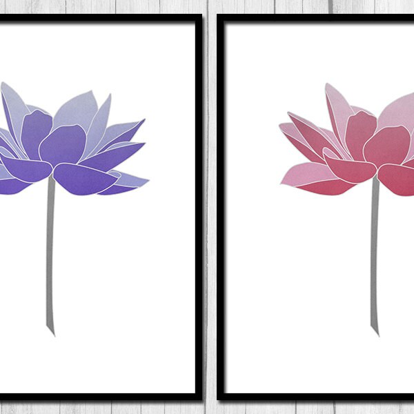 Flower Printable 8x10 Set of 4 Prints Flower Art 8x10 Digital Download ...