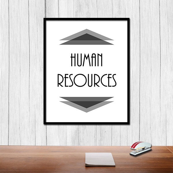 Human Resources Door Sign Printable Art Office Decor Digital Download ...