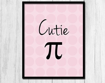 Geeky Baby cutie Pi Print Digital Download Math | Etsy