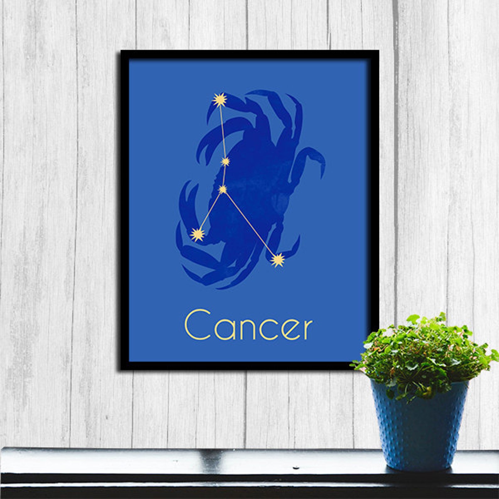 Cancer Print Cancer Zodiac Astrological Sign Poster Zodiac - Etsy