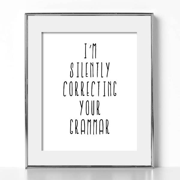 Grammar Poster - Etsy
