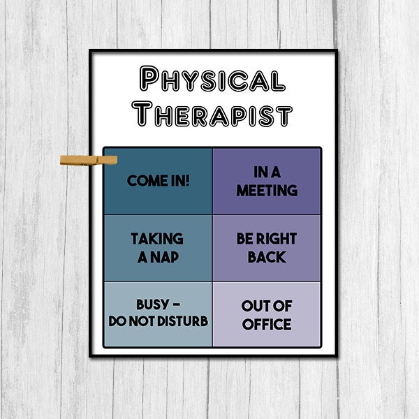 Physical Therapist Door Sign Digital Download Physical - Etsy