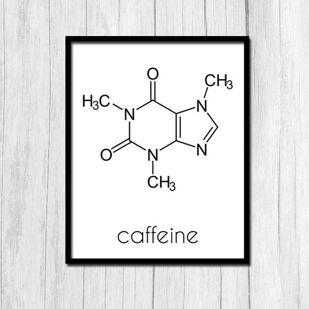 Organic Chemistry "caffeine" Print Chemistry Gift Digital Download ...