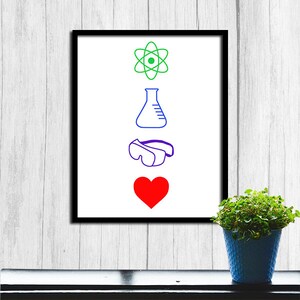 Teacher Classroom Decor "i Love Science" Instant Download Classroom ...