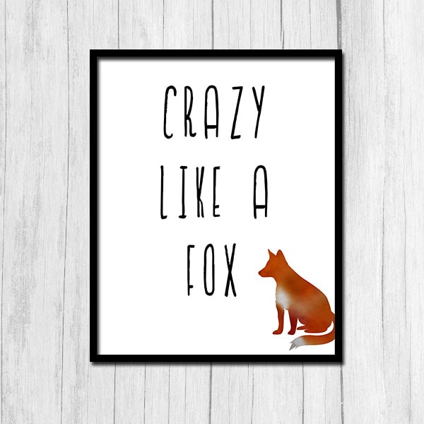 Crazy Like a Fox - Etsy