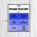 Drama Teacher Gift Digital Download Drama Teacher Door Sign Printable ...