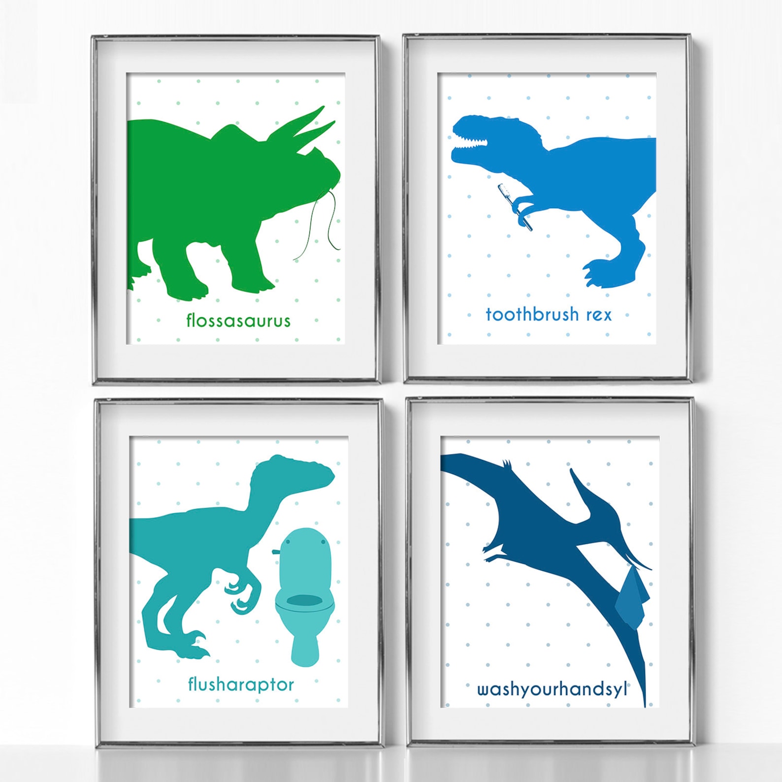 Dinosaur Bathroom Digital Download Kids Bathroom Dinosaur Art Kids ...