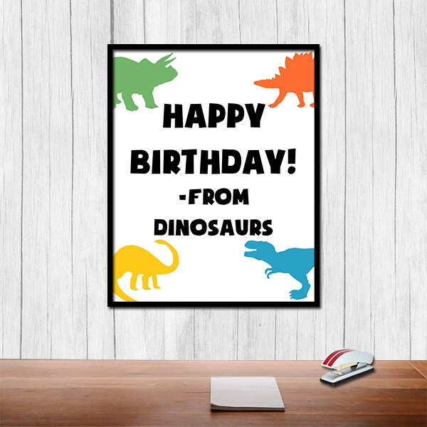 Dinosaur Birthday Printable Poster Dinosaur Poster Birthday Poster ...