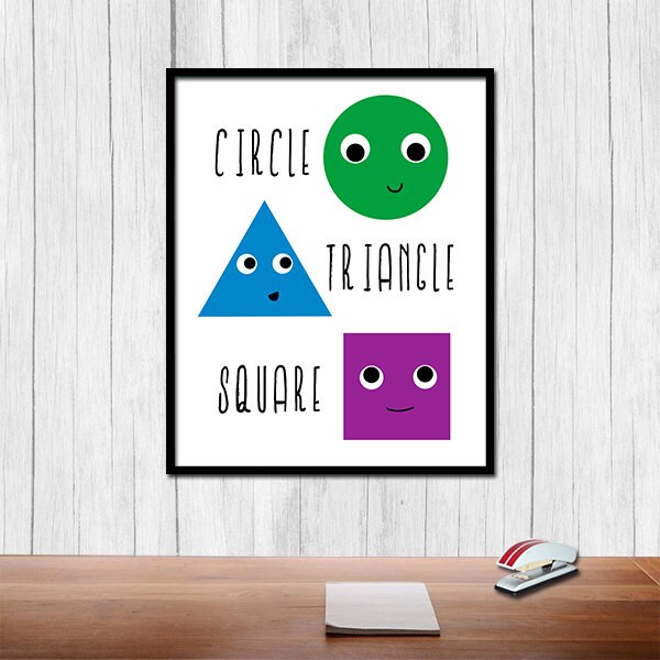 Classroom Decor Shapes Poster Digital Download Learn Shape - Etsy