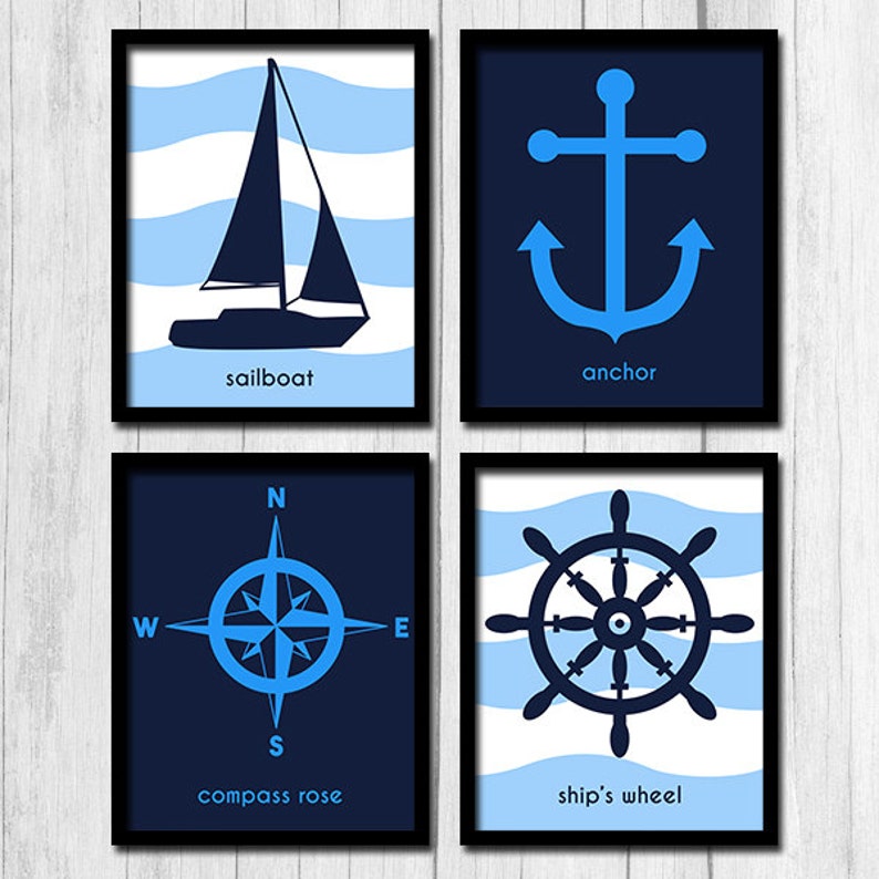 Bathroom Sign Ocean Decor Digital Download Bathroom Wall Art - Etsy