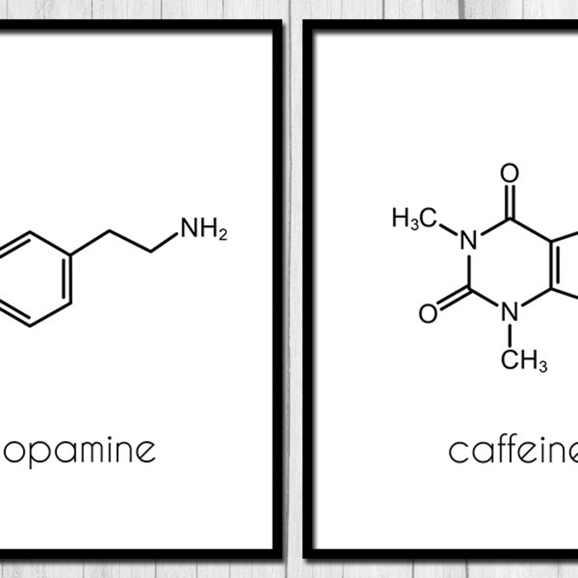 Science Art Set of 4 Digital Downloads Organic Chemistry Art | Etsy