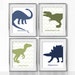 Dinosaur Wall Art Digital Download Dinosaur Print Blue - Etsy