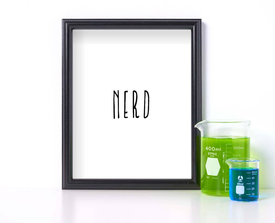 Nerd Print Digital Download Funny Nerd Print Cubicle Decor Funny ...