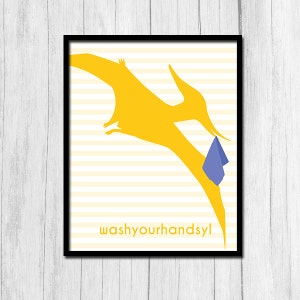 Wash Your Hands Sign Digital Download Dinosaur Bathroom Decor Wash Sign ...