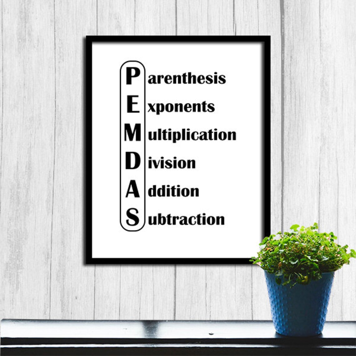 Math Classroom Poster Classroom Printable Pemdas Poster Digital ...