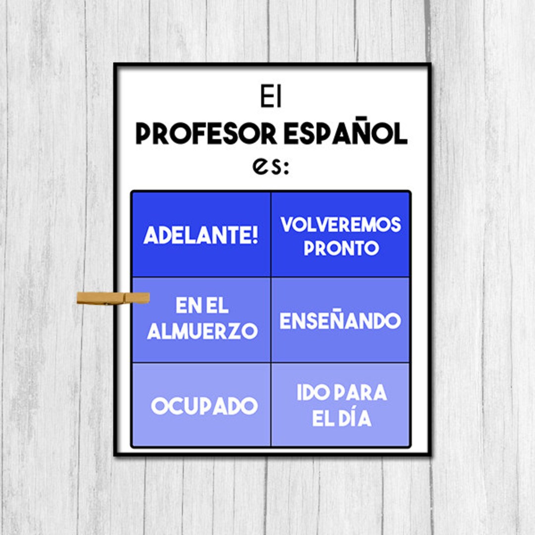 Spanish Teacher Gift Digital Download Spanish Teacher Door - Etsy