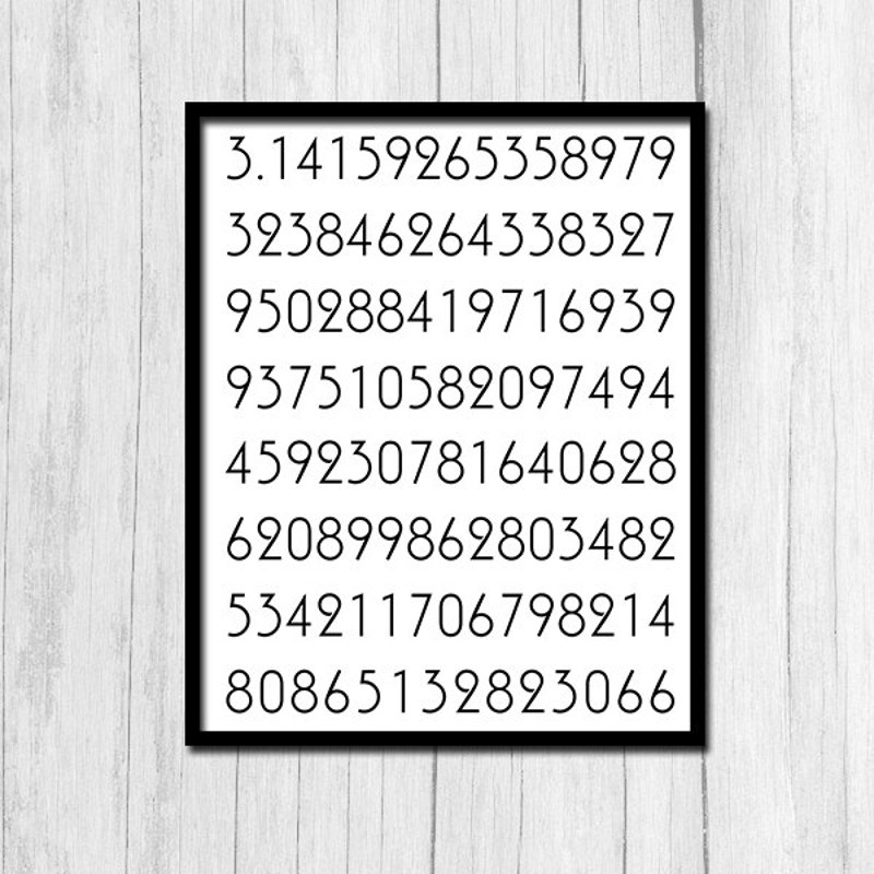 Pi Poster - Etsy