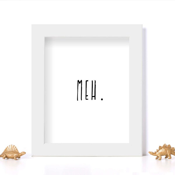 Meh Print - Etsy