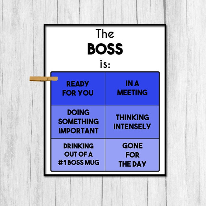 Gift for Boss Door Sign Digital Download Boss Gift Printables Instant ...