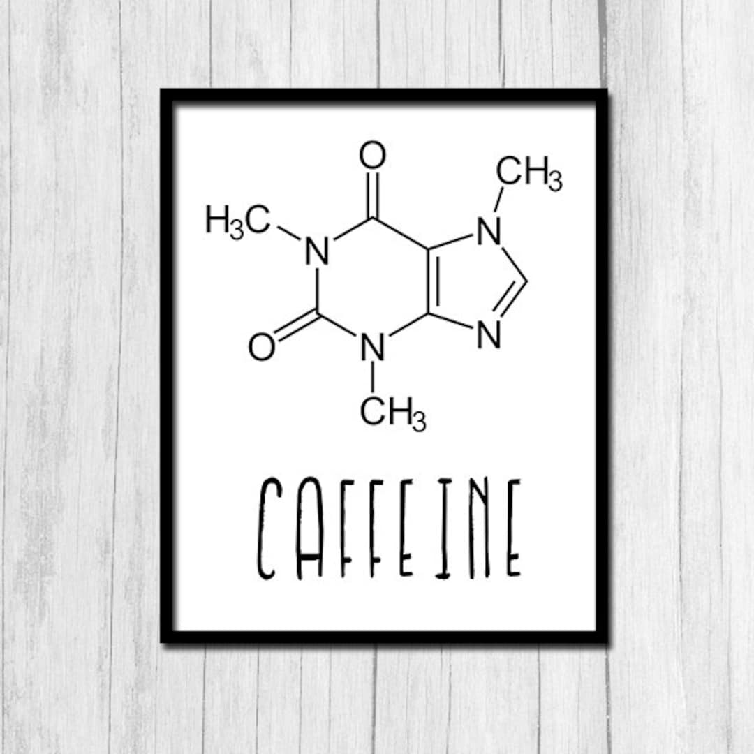 Caffeine Print Chemistry Art Instant Download Science Printables ...