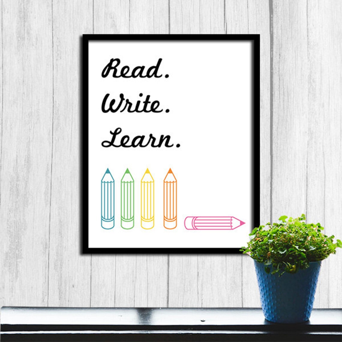 Reading Poster Classroom Decor Rainbow Print Digital Download - Etsy