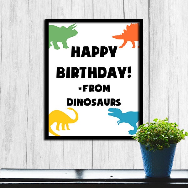 Dinosaur Birthday Printable Poster Dinosaur Poster Birthday Poster ...