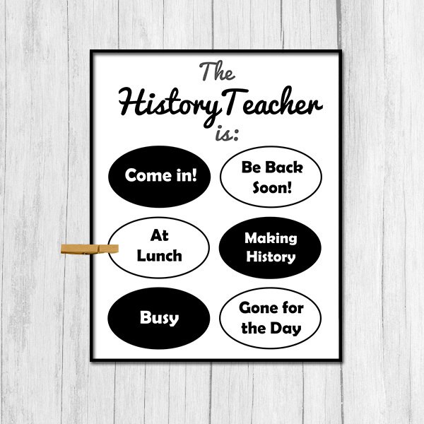 Funny History Teacher Signs - Etsy