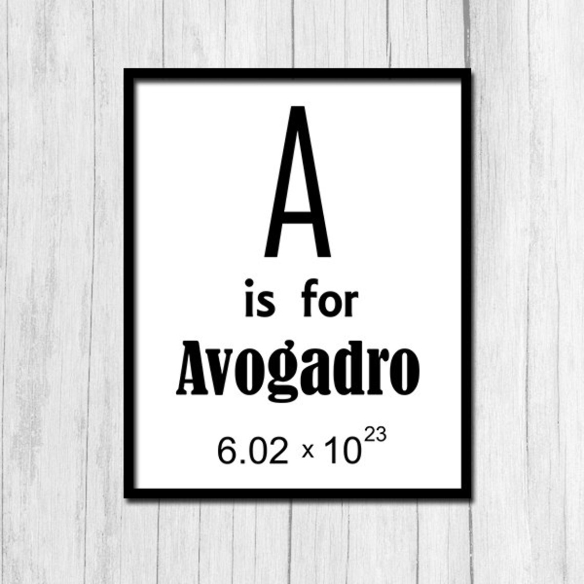 Avogadro Print Digital Download Chemistry Classroom Wall Decor Avogadro ...