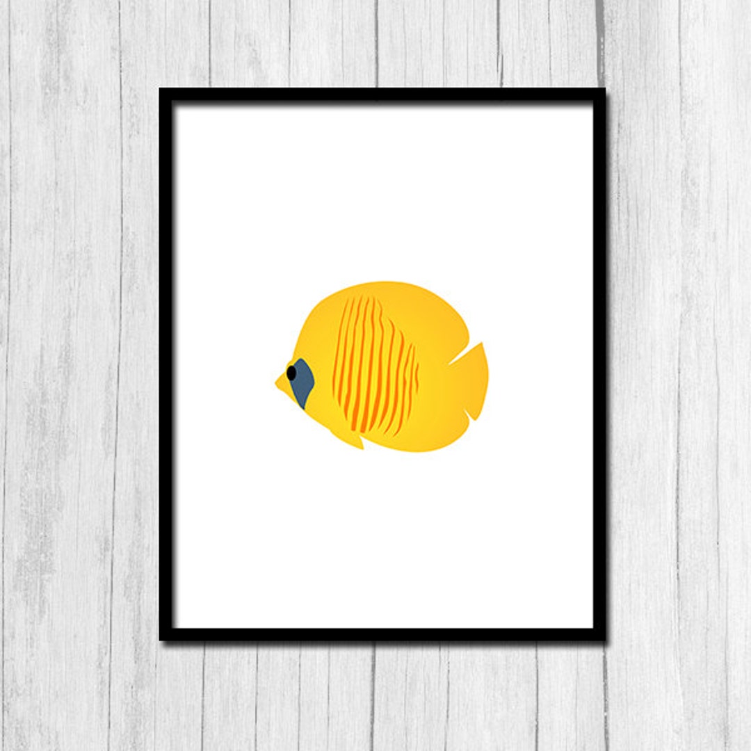 Tropical Fish Print Digital Download Beach Home Decor Tropical Print ...