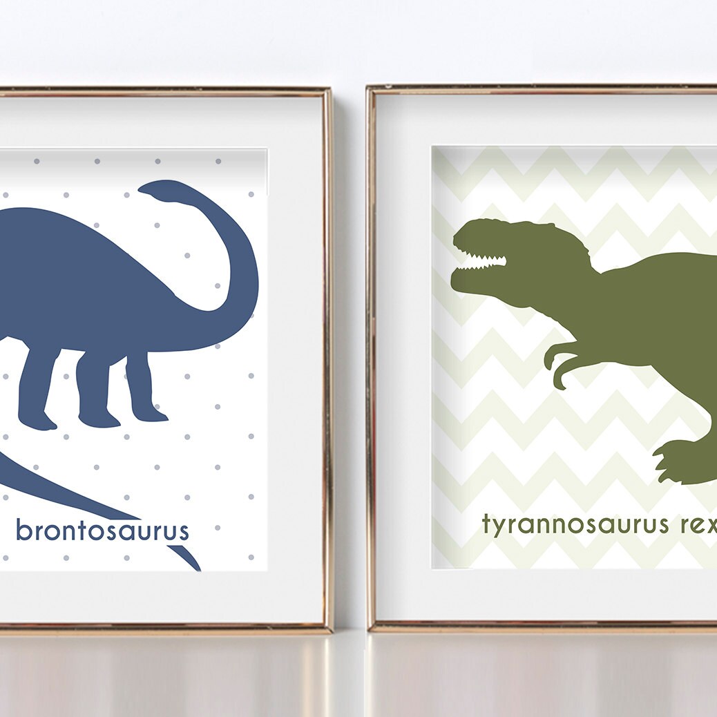 Dinosaur Wall Art Digital Download Dinosaur Print Blue - Etsy