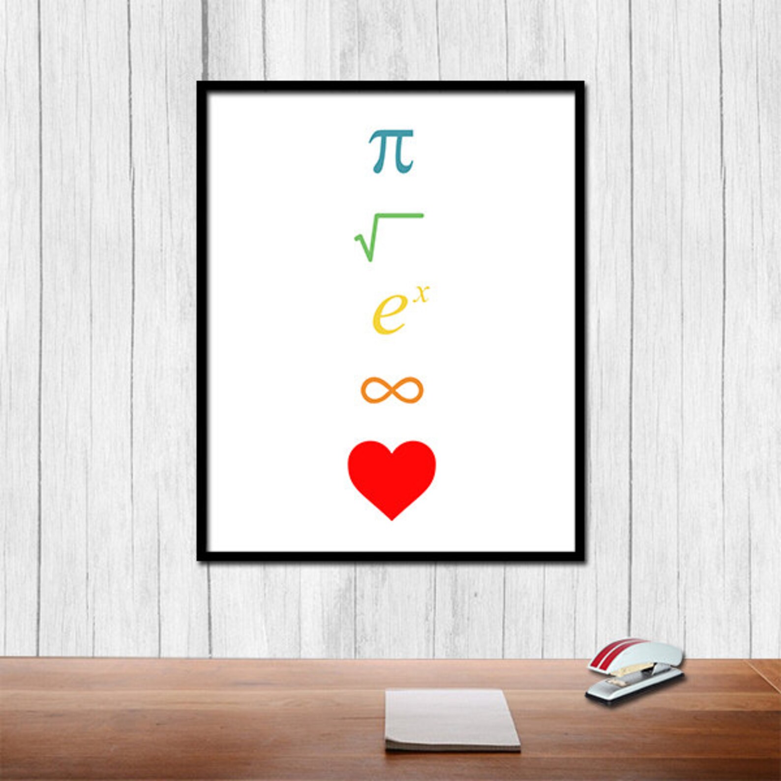 Algebra Art Calculus Art Instant Download I Love Math Rainbow Print ...