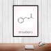 Strawberry Print Molecule Print Digital Download Gift for Nerd Gift for ...