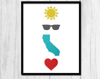 I Heart California - Etsy