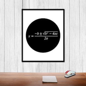 Quadratic Formula Poster Digital Download Math Poster Math Classroom ...