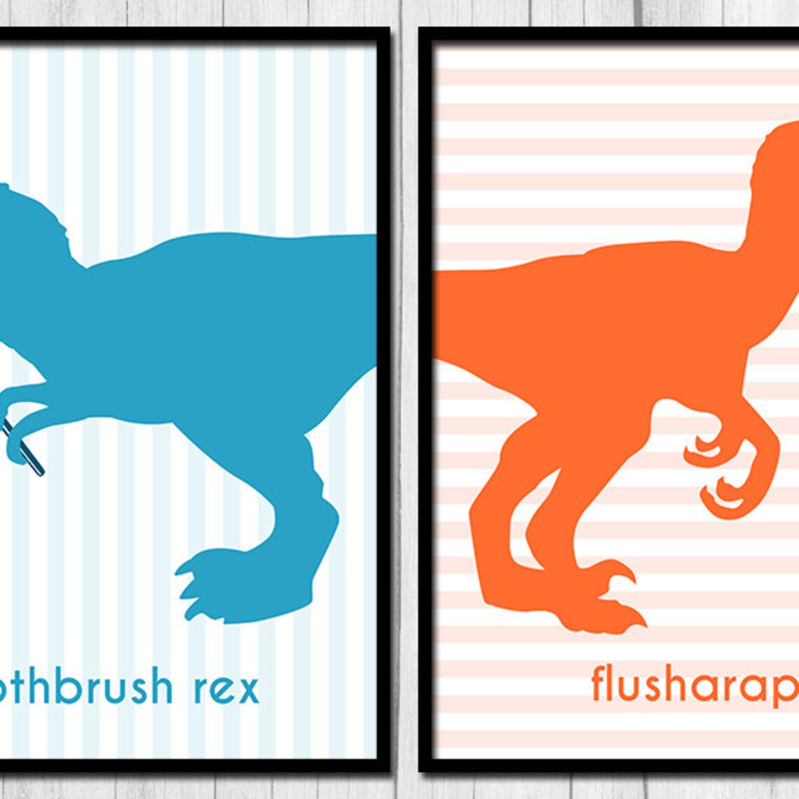 Dinosaur Bathroom Wall Decor Digital Download Ideas for Kids Bathroom ...