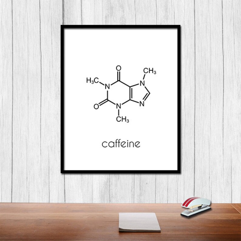 Caffeine Molecule Printable Gift for Boss Digital Download - Etsy