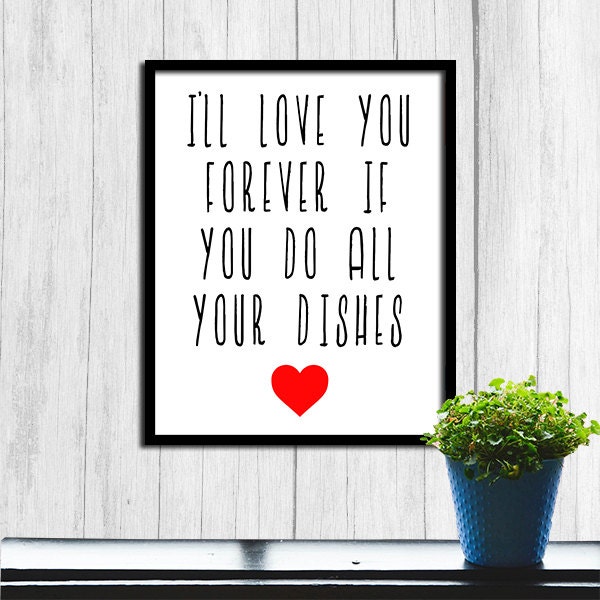 Clean up Sign Digital Download Dishes Sign Chores Sign Printable Art Do ...