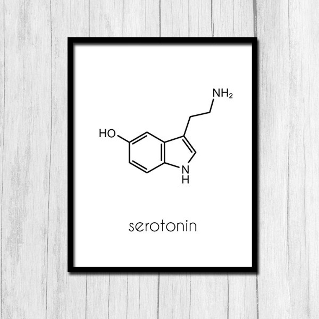 Serotonin Molecule Print Digital Download Serotonin Print Gift for ...