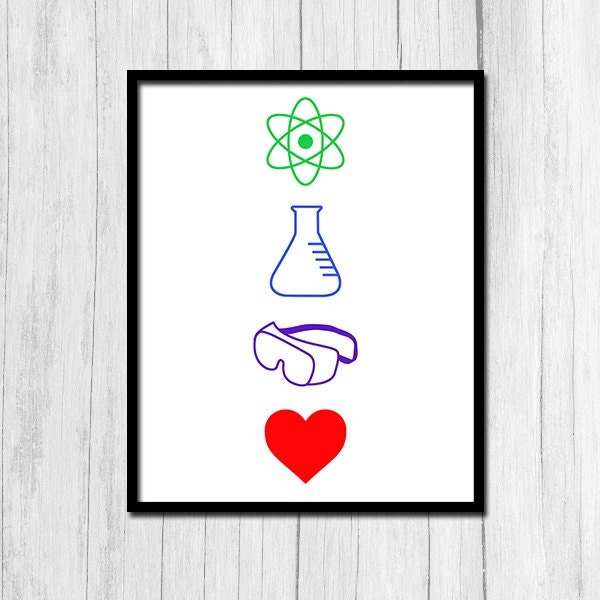 Teacher Classroom Decor "i Love Science" Instant Download Classroom ...