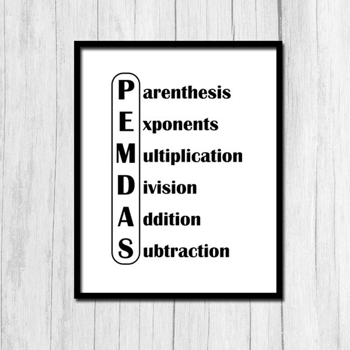 Math Classroom Poster Classroom Printable Pemdas Poster Digital ...