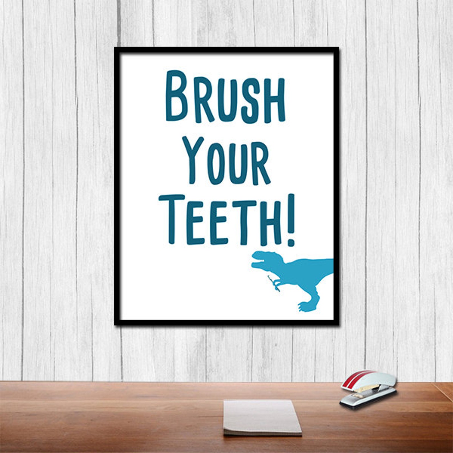 Brush Your Teeth Sign Printable Art Instant Printable Bathroom Rules ...