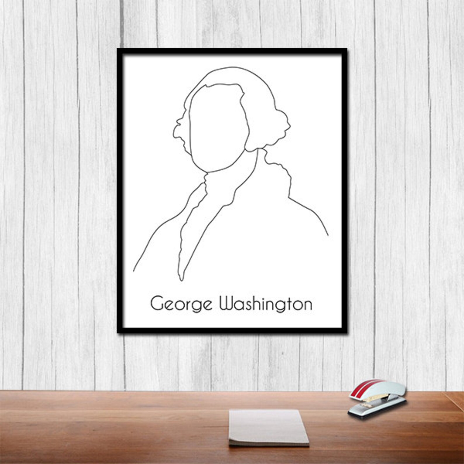 George Washington Print Digital Download President Art History Gift for ...