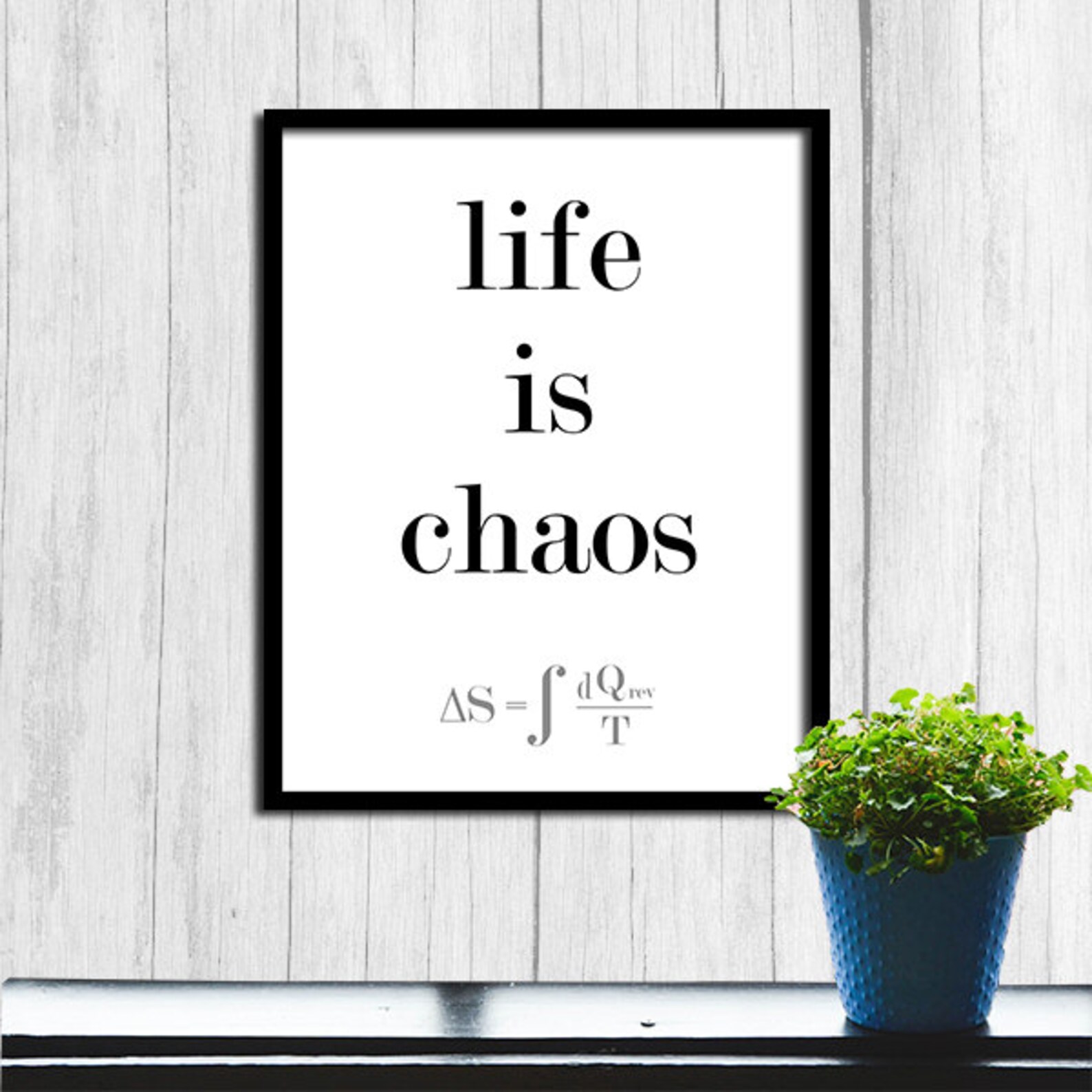 Math Poster life is Chaos Math Teacher (Instant Download) - Etsy
